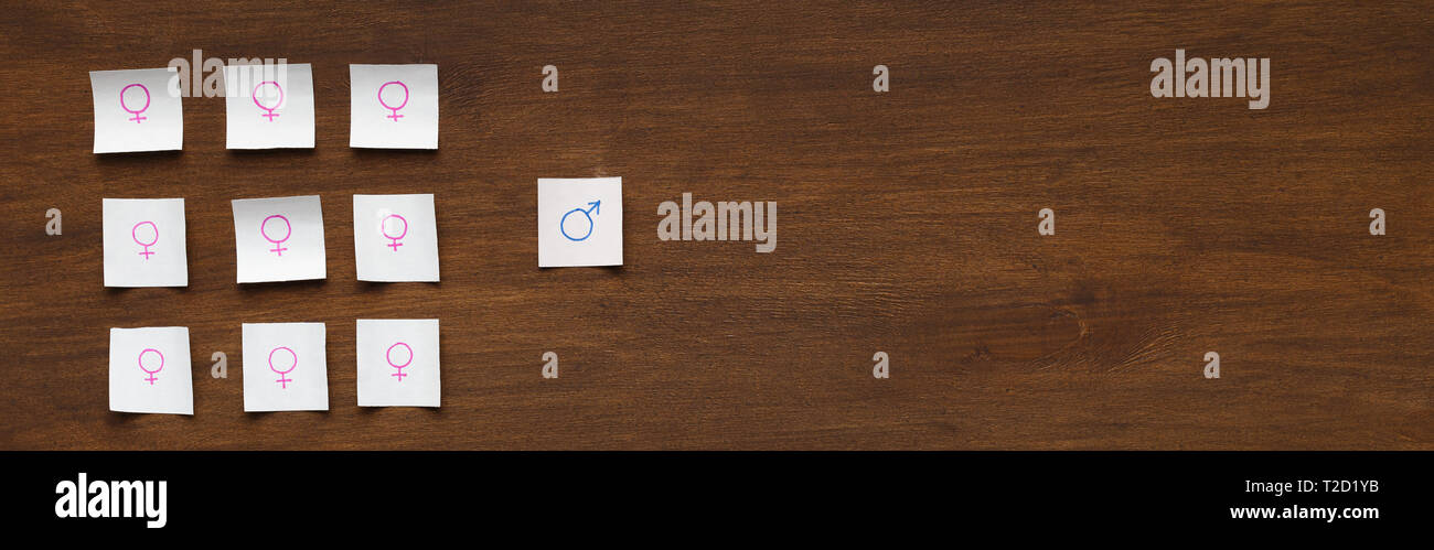 Age discrimination. Ageism shown with one paper card separate from ...