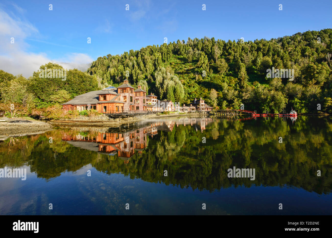 The gorgeous Puyuhuapi Lodge in the Ventisquero Sound, Patagonia, Aysen ...