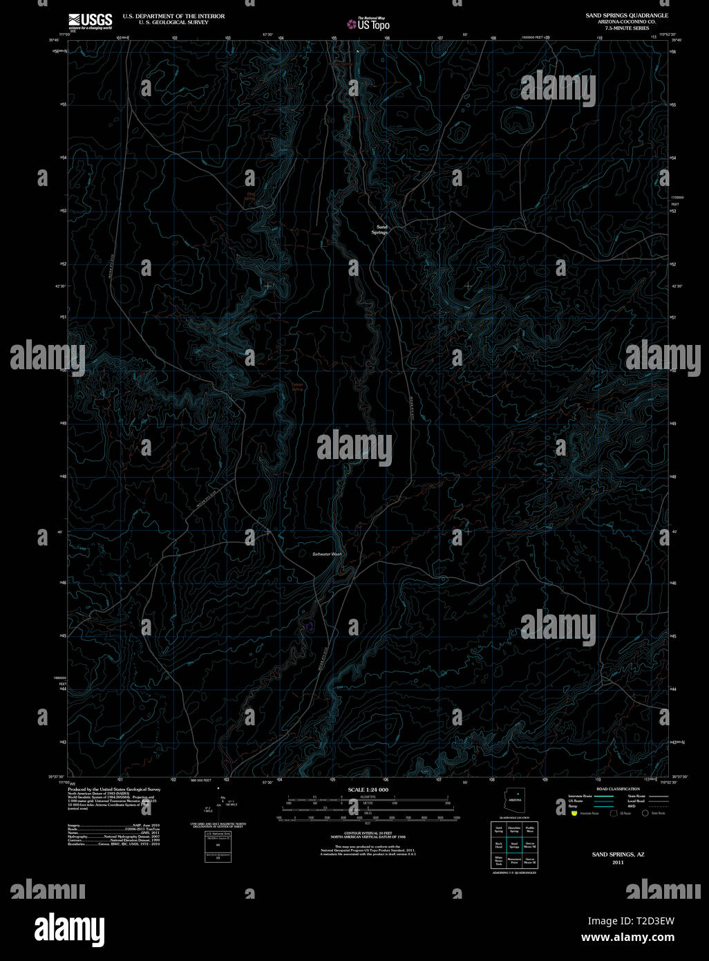 Map of sand springs hi-res stock photography and images - Alamy