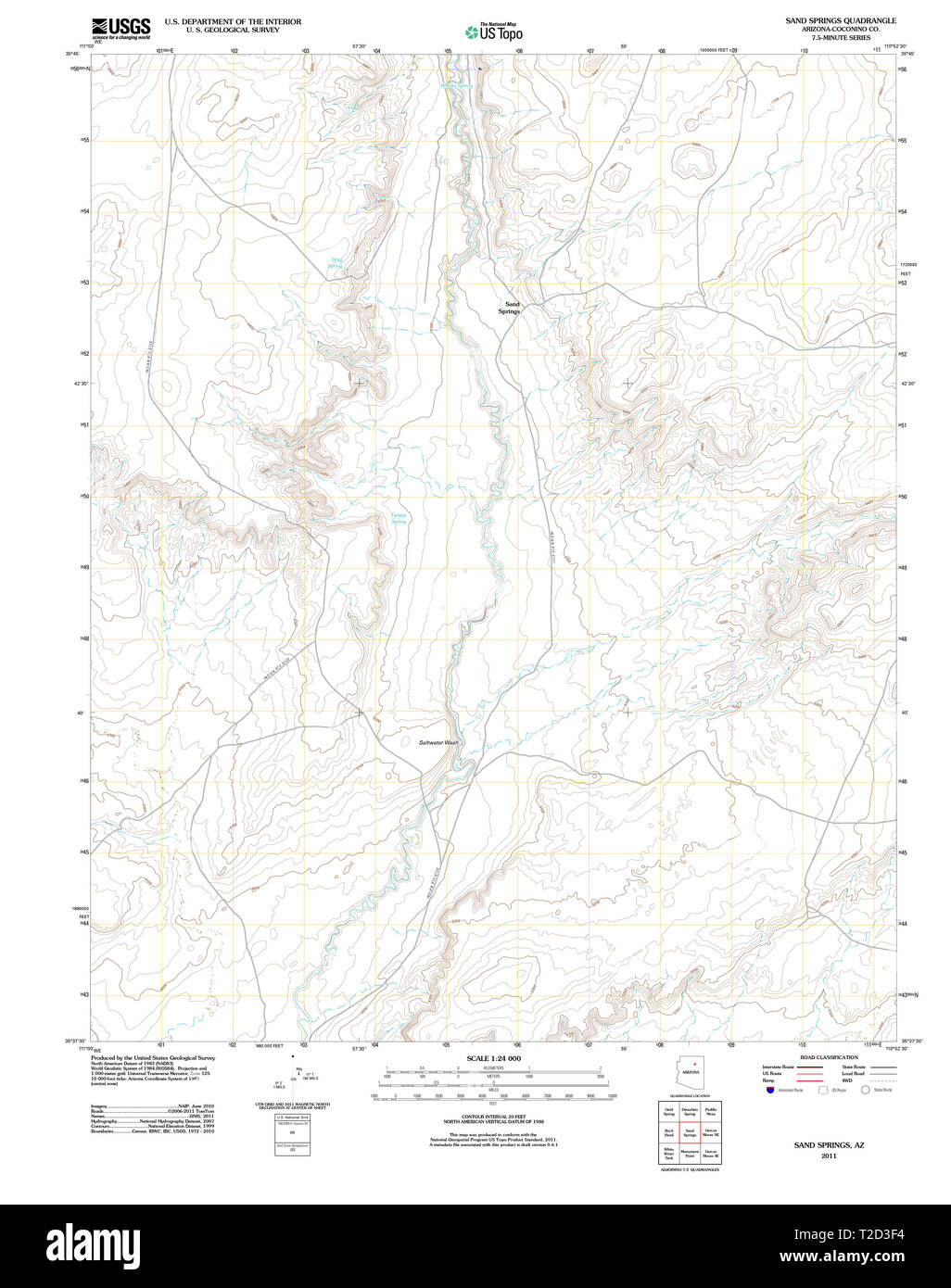 Map of sand springs hi-res stock photography and images - Alamy