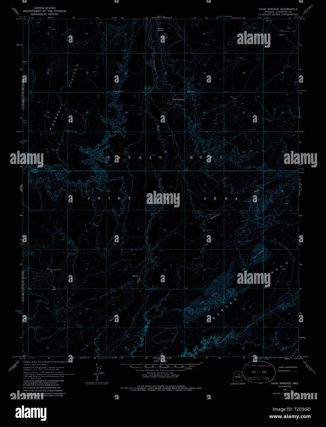 Map of sand springs hi-res stock photography and images - Alamy