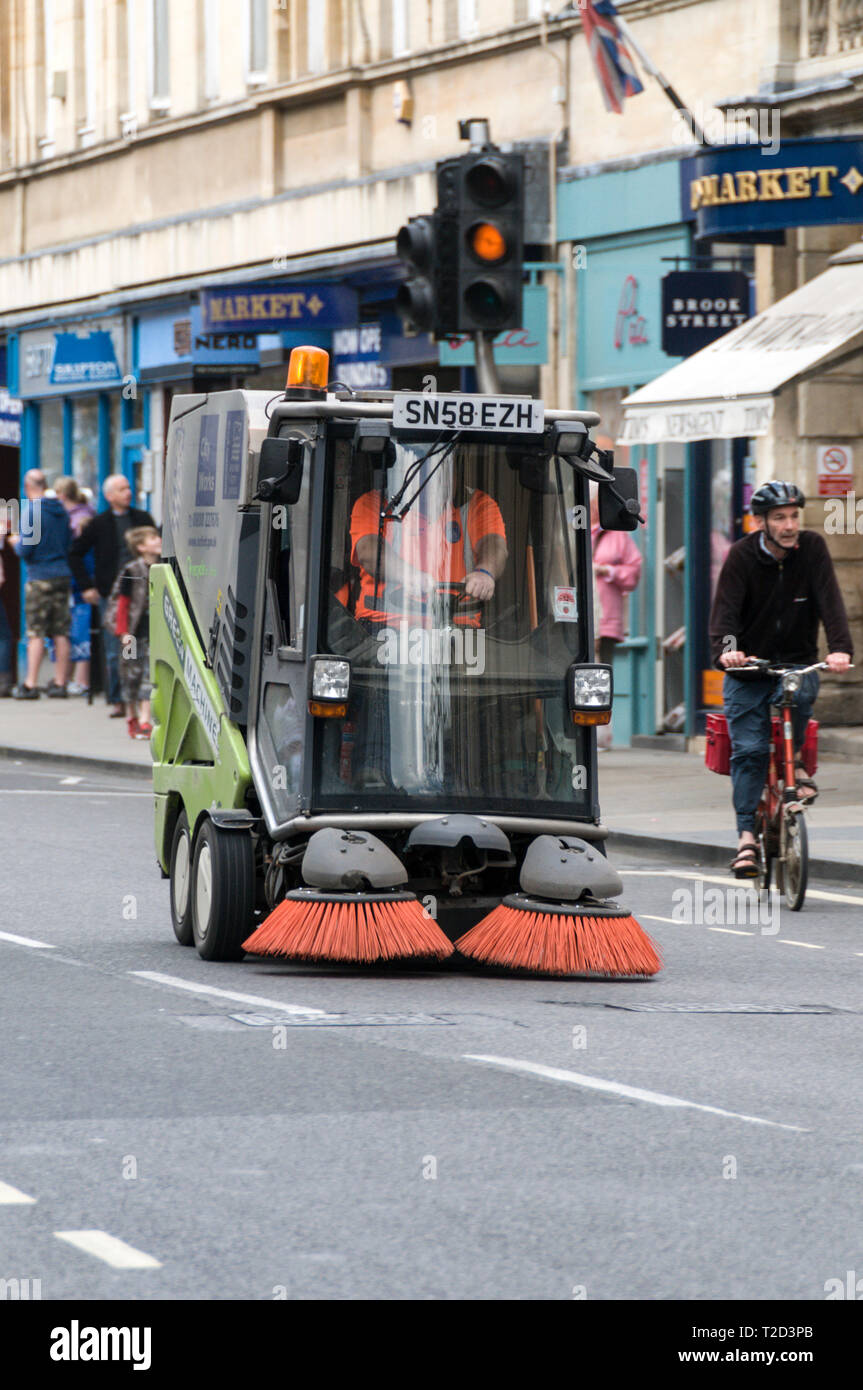 Street cleaning vehicle along a road hi-res stock photography and ...