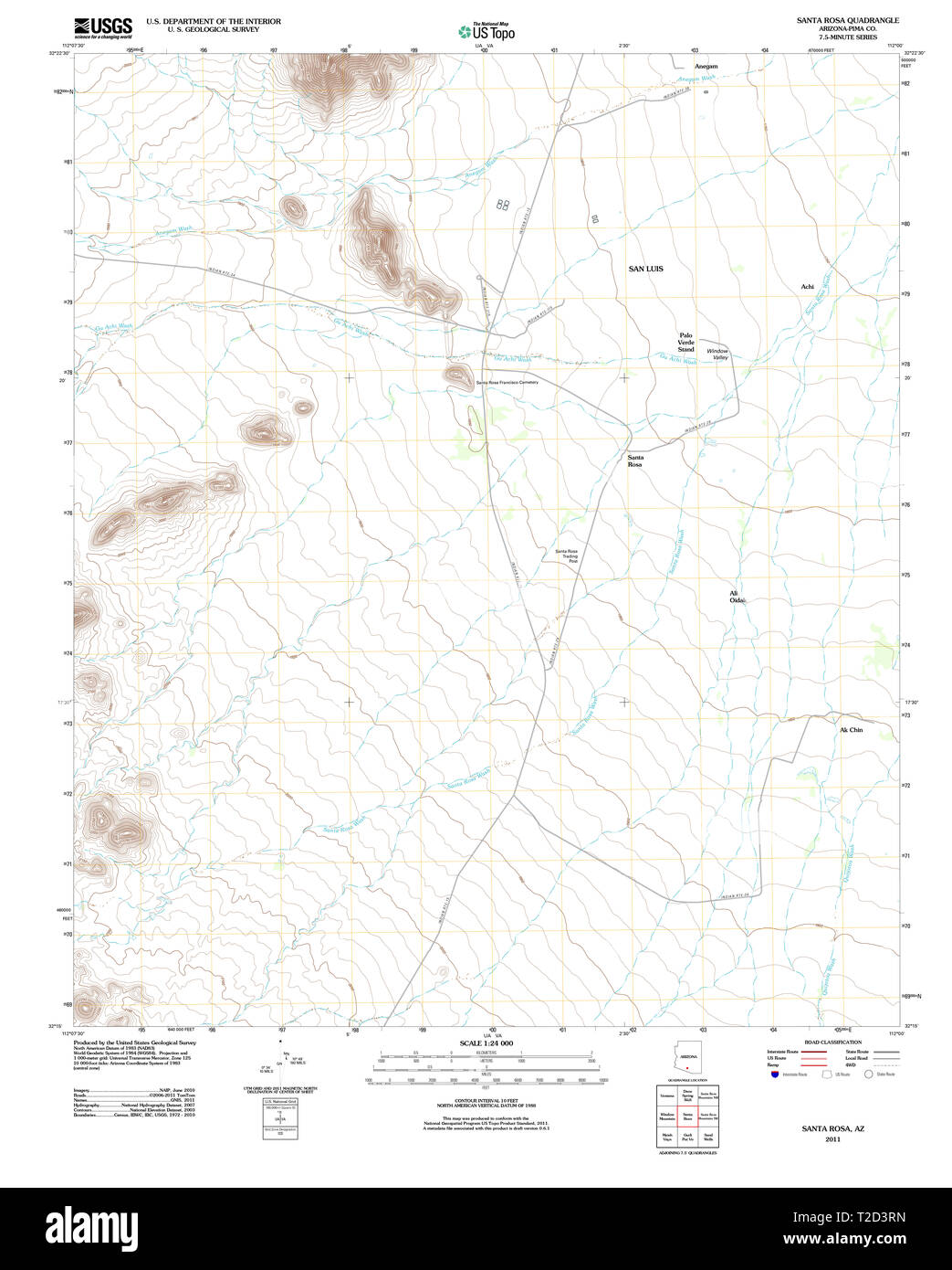 Santa rosa arizona map hi-res stock photography and images - Alamy