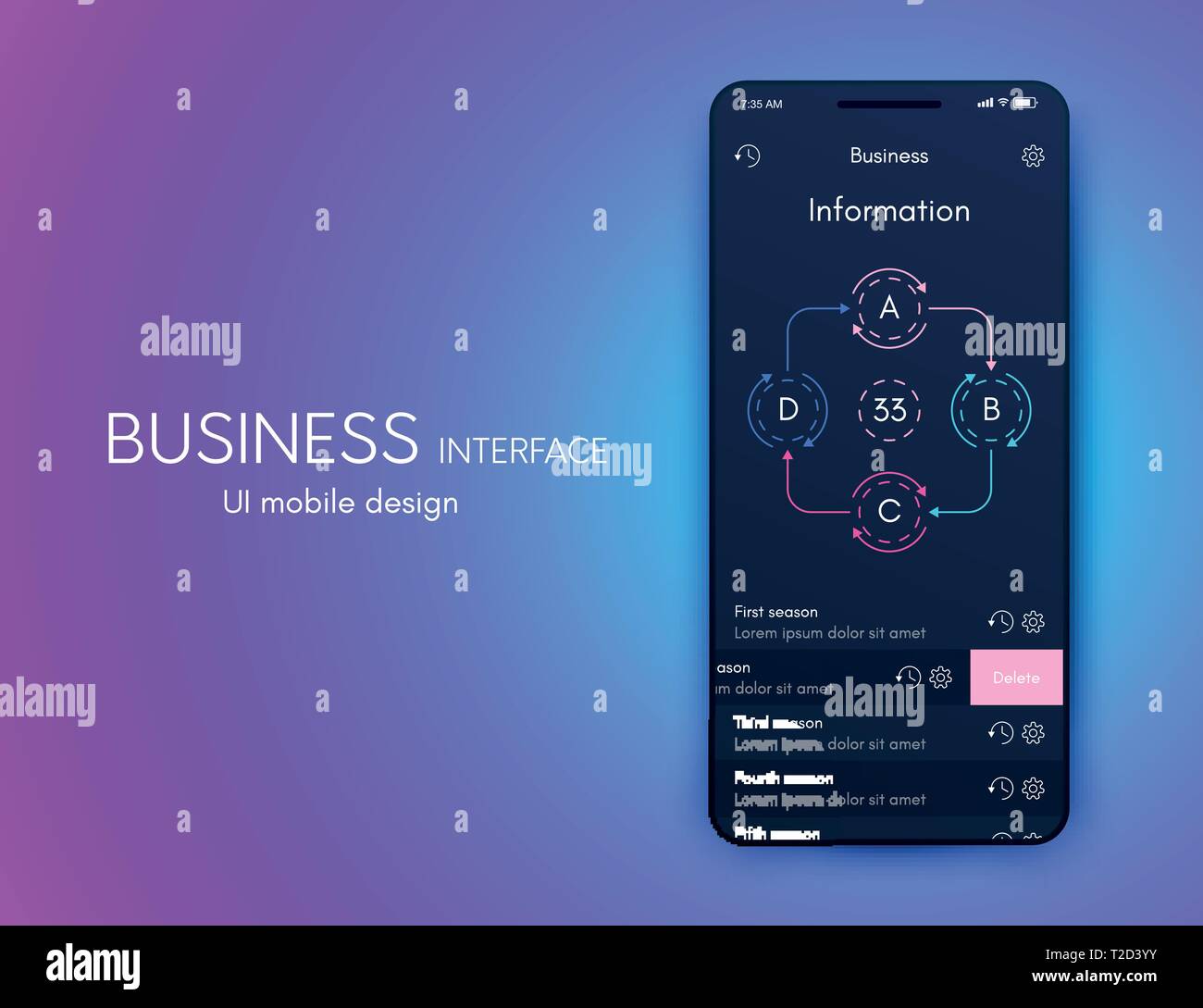 Mobile phone application for analytics. stock vector Stock Vector Image ...