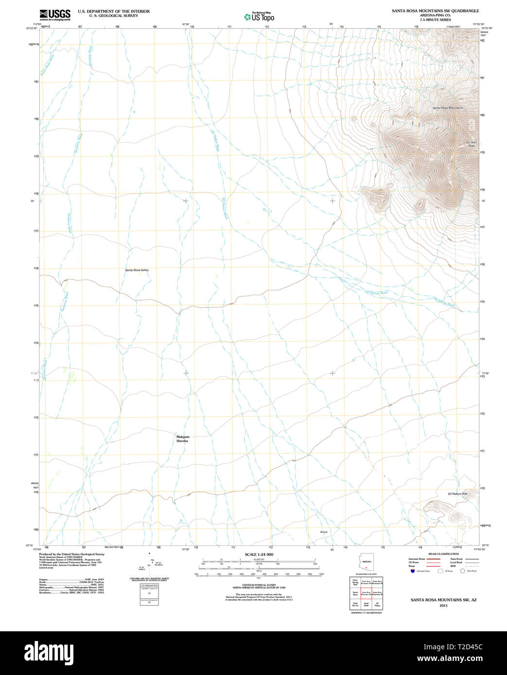 Santa rosa arizona map hi-res stock photography and images - Alamy