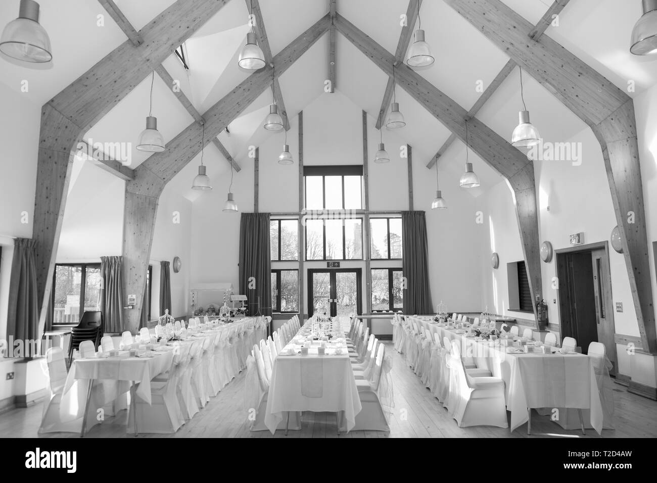 Wedding Day reception venue on a bright sunny day in England Stock ...