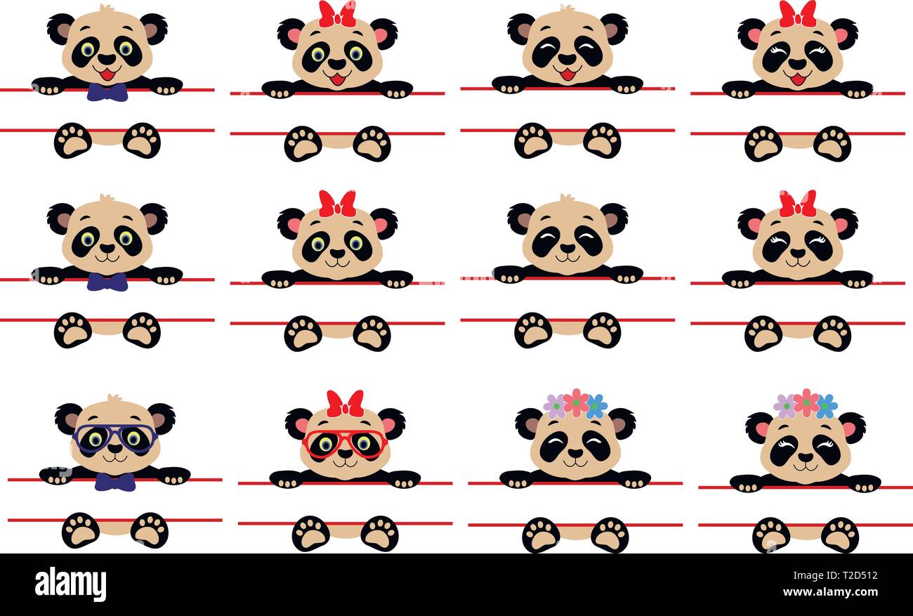 Panda vector vectors hi-res stock photography and images - Alamy