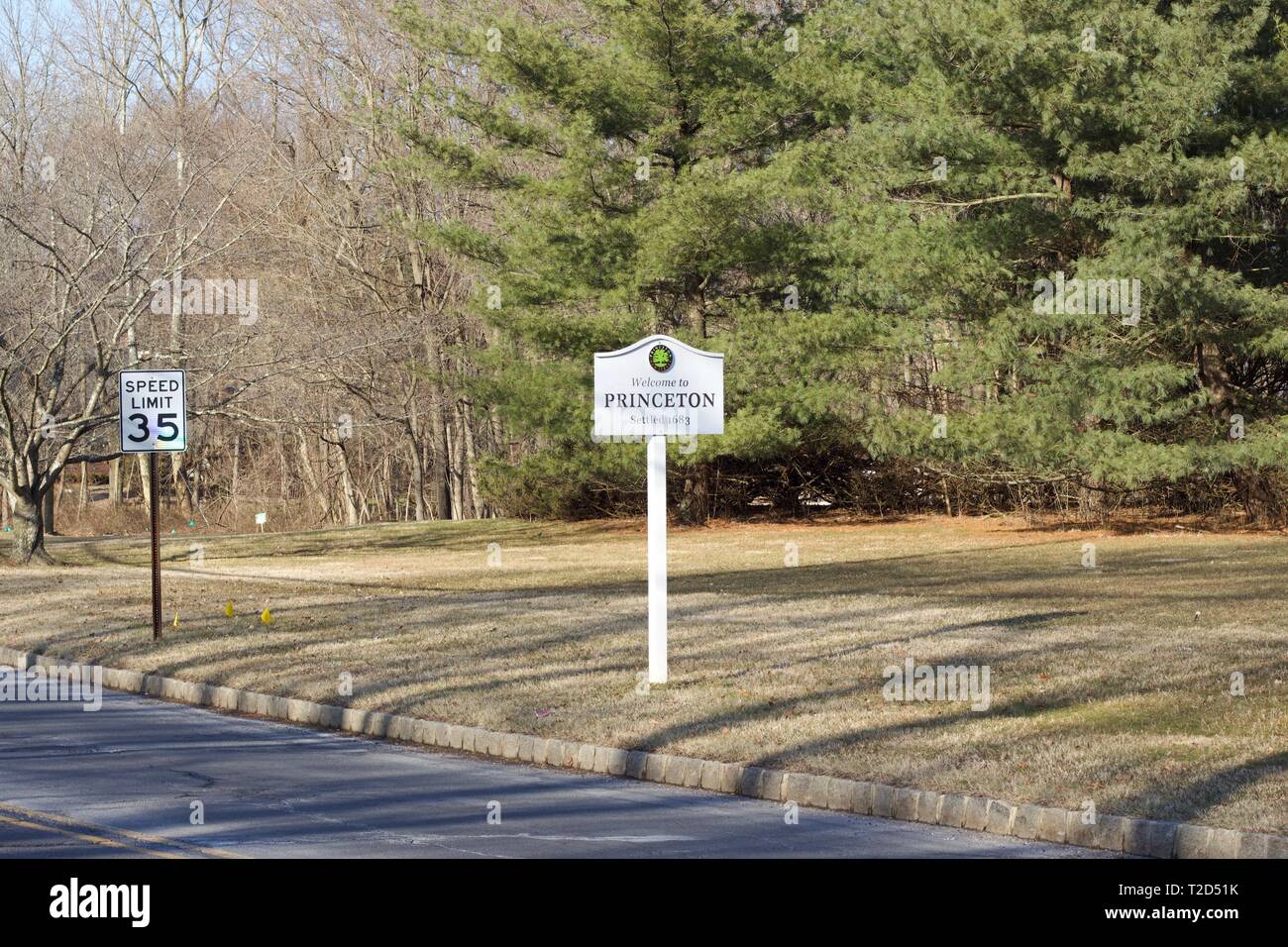 Princeton road sign hi-res stock photography and images - Alamy
