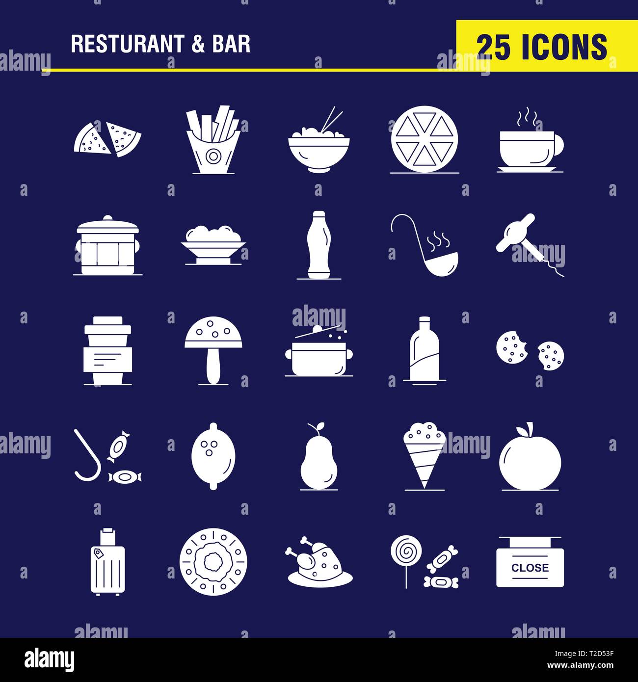 Restaurant And Bar Solid Glyph Icon for Web, Print and Mobile UX/UI Kit ...