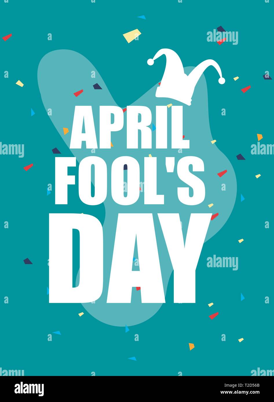 april fools day lettering celebration vector illustration Stock Vector ...