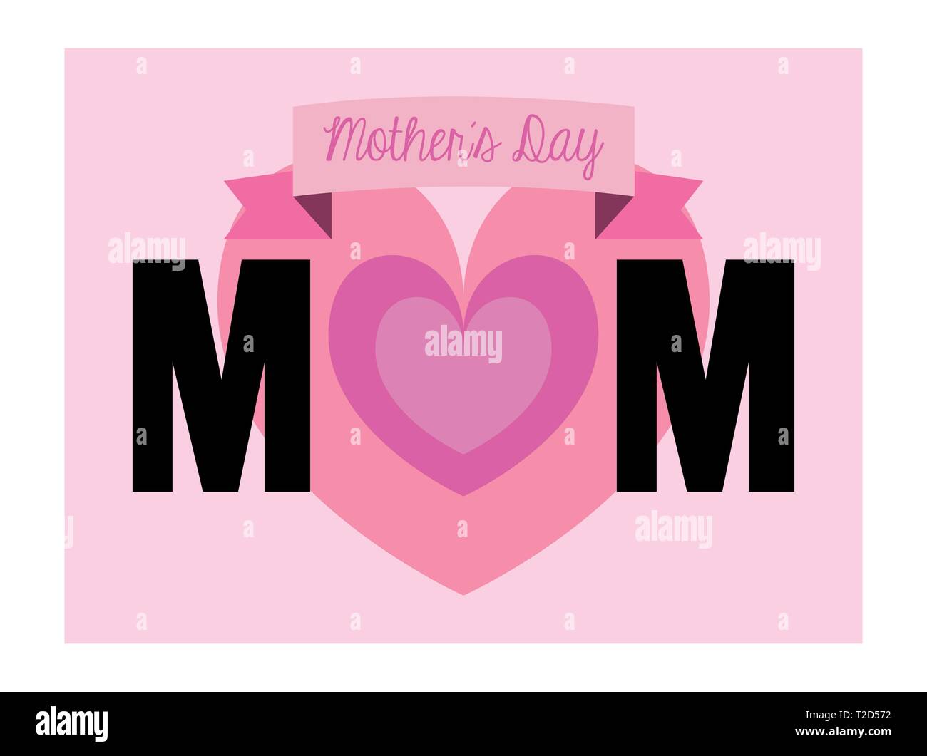 happy mothers day mom heart banner vector illustration Stock Vector ...