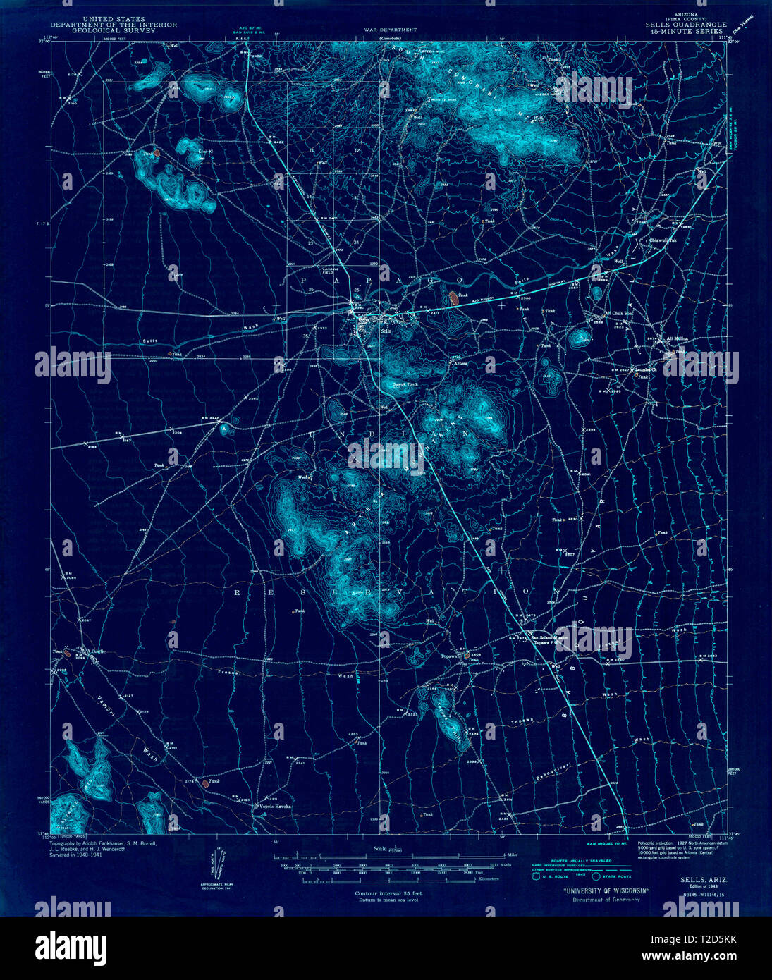 Sells arizona map hi-res stock photography and images - Alamy