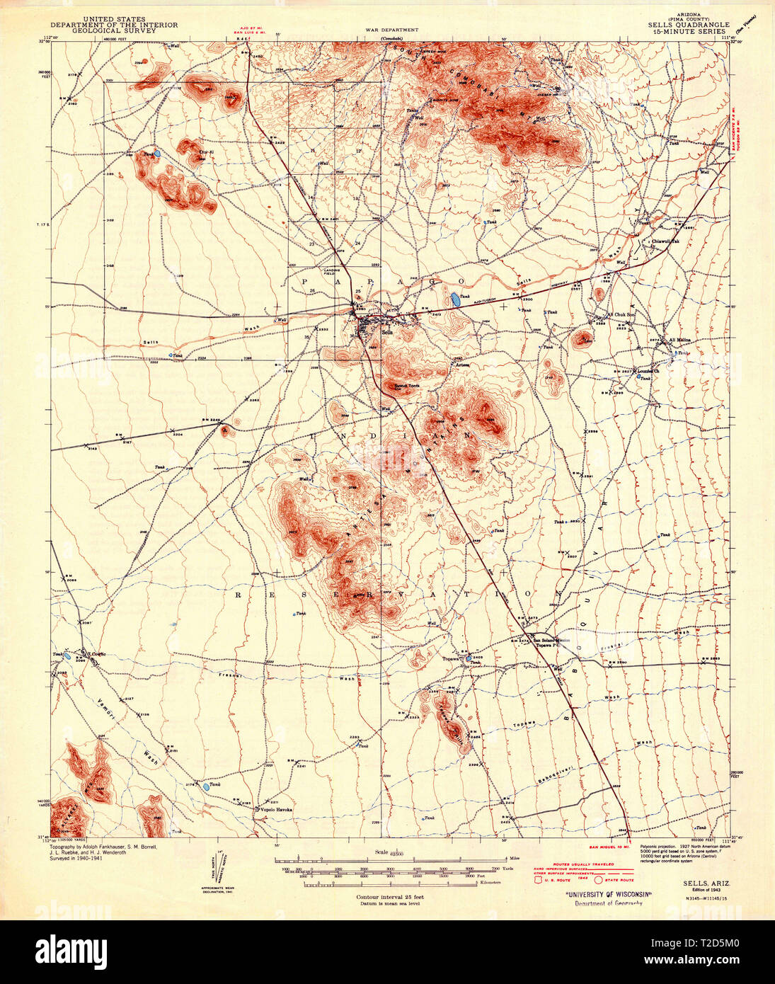 Sells arizona map hi-res stock photography and images - Alamy