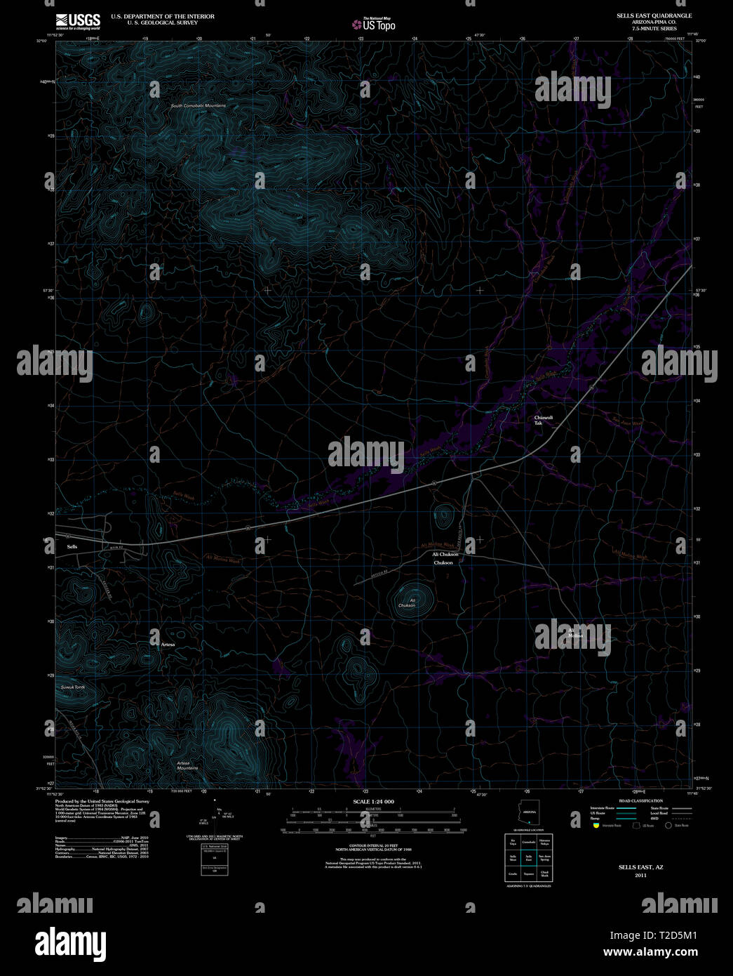 Sells arizona map hi-res stock photography and images - Alamy