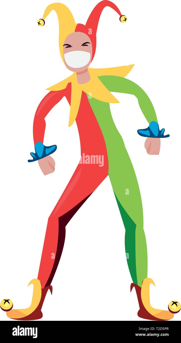 cheerful jester comic april fools day vector illustration Stock Vector ...