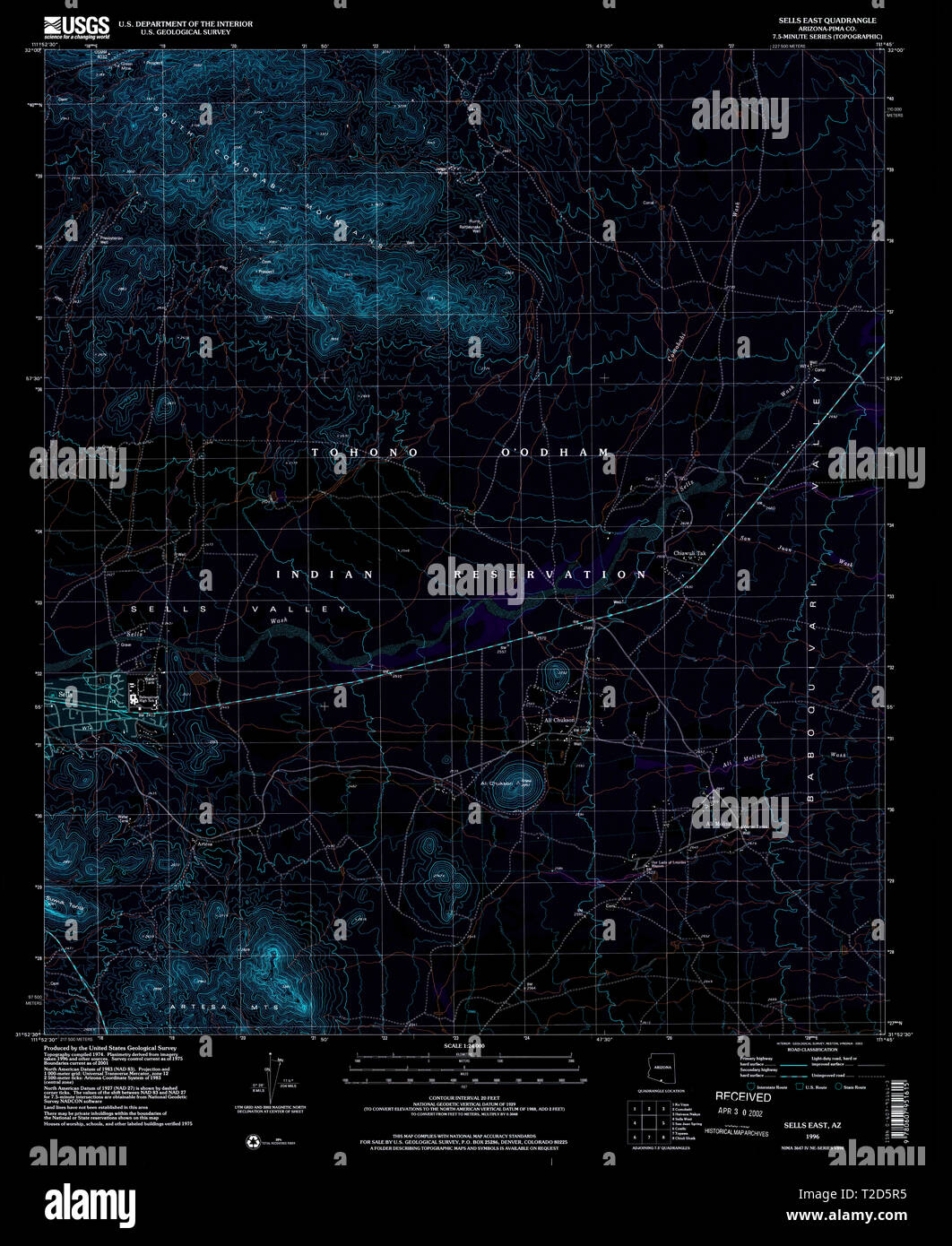 Sells arizona map hi-res stock photography and images - Alamy