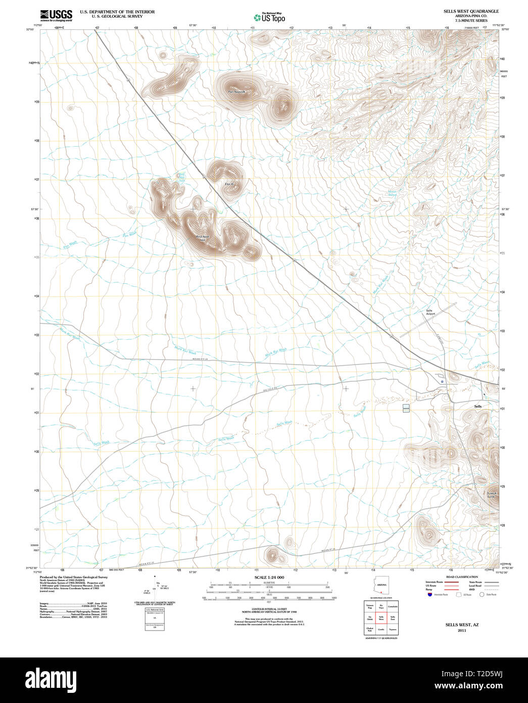Sells arizona map hi-res stock photography and images - Alamy