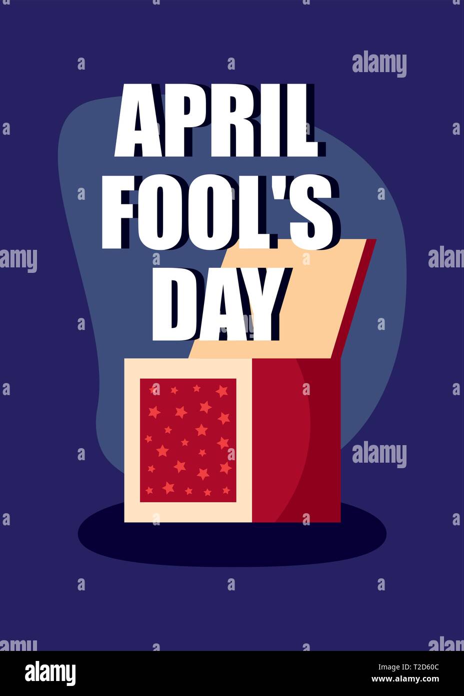 april fools day prank box poster vector illustration Stock Vector Image ...