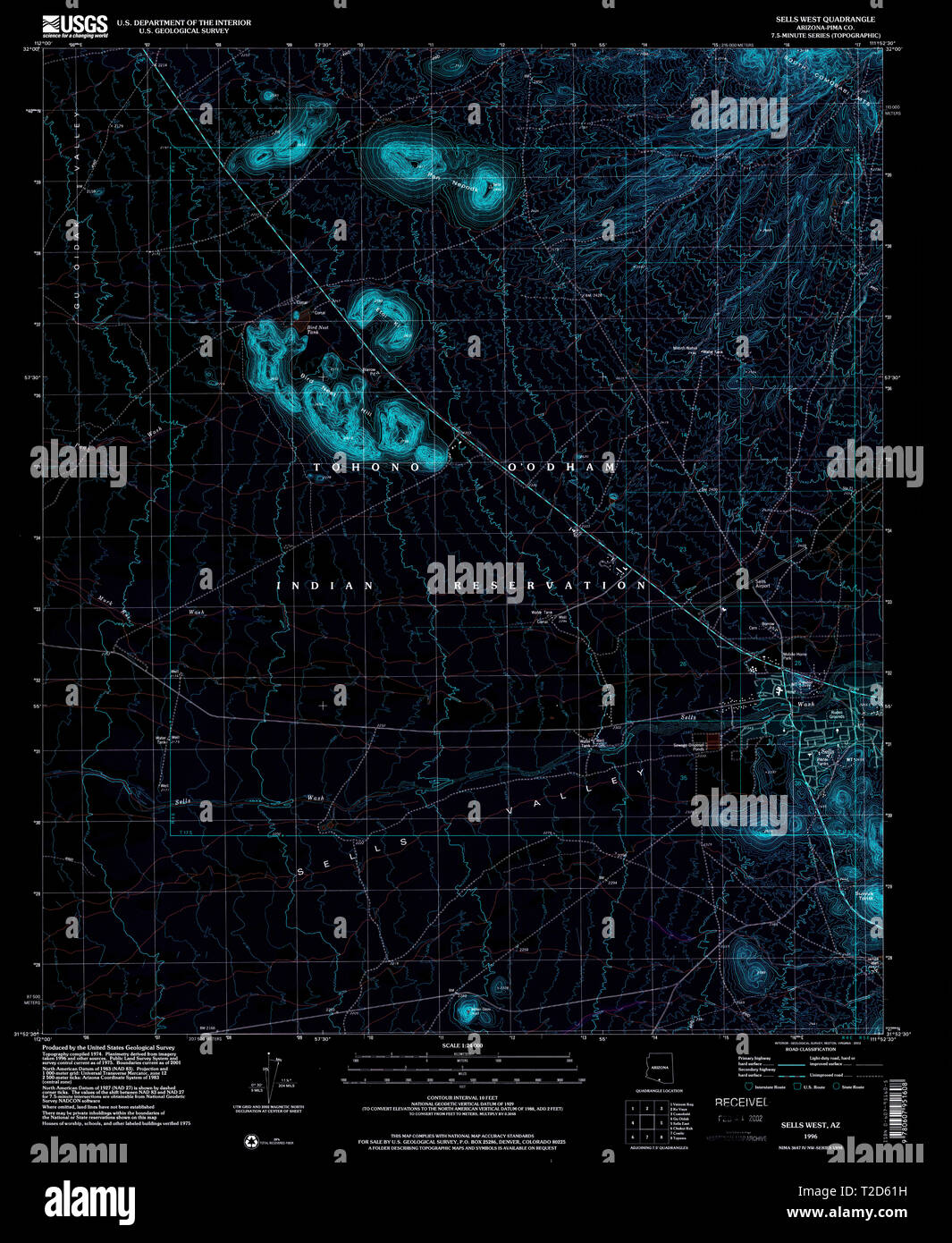 Sells arizona map hi-res stock photography and images - Alamy