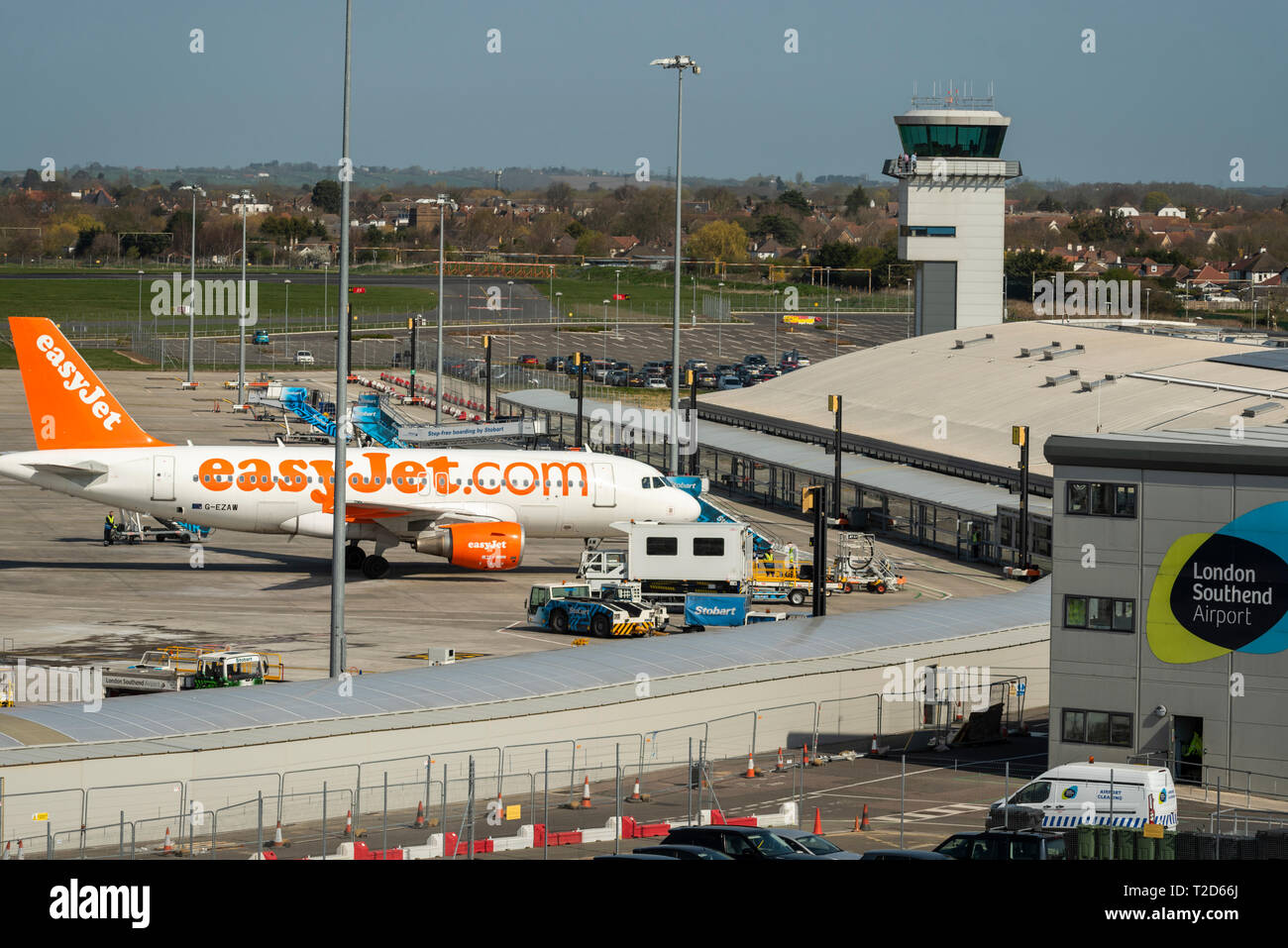 London Southend Airport, Essex, UK, passenger terminal and air traffic ...
