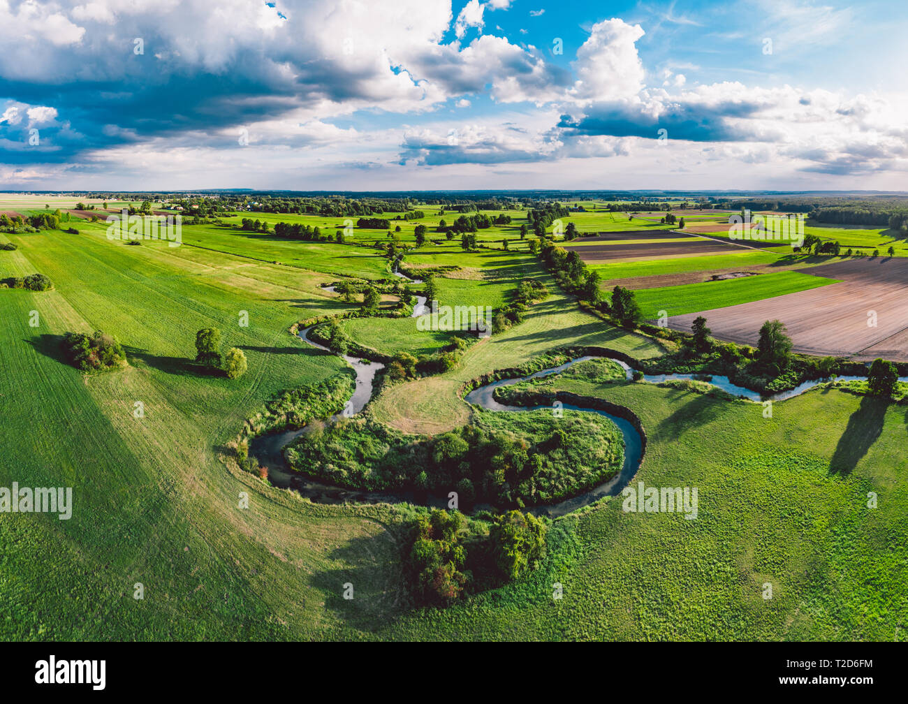 Aerial winding river hi-res stock photography and images - Alamy