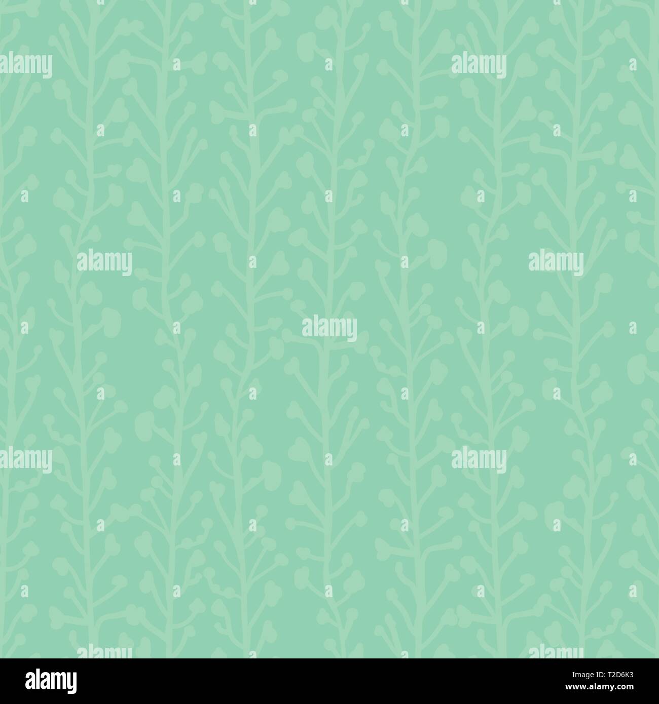 Subtle nature background. Seamless vector pattern of abstract plants in ...