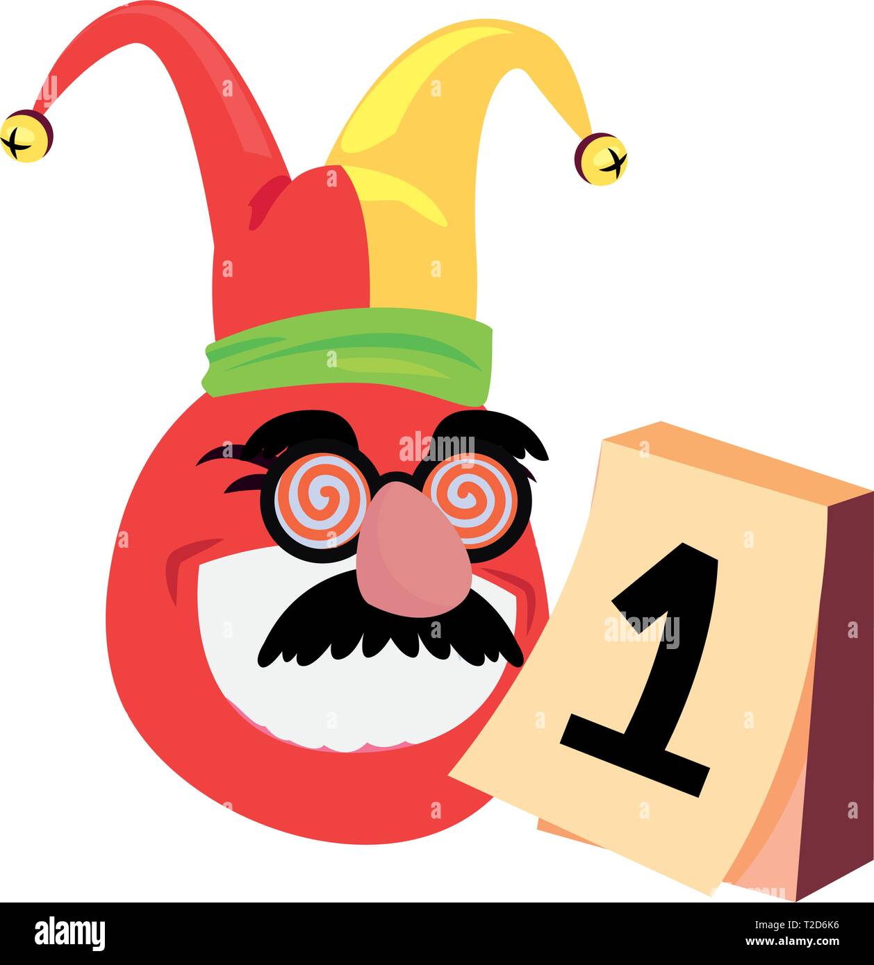 emoji face april fools day vector illustration Stock Vector Image & Art ...