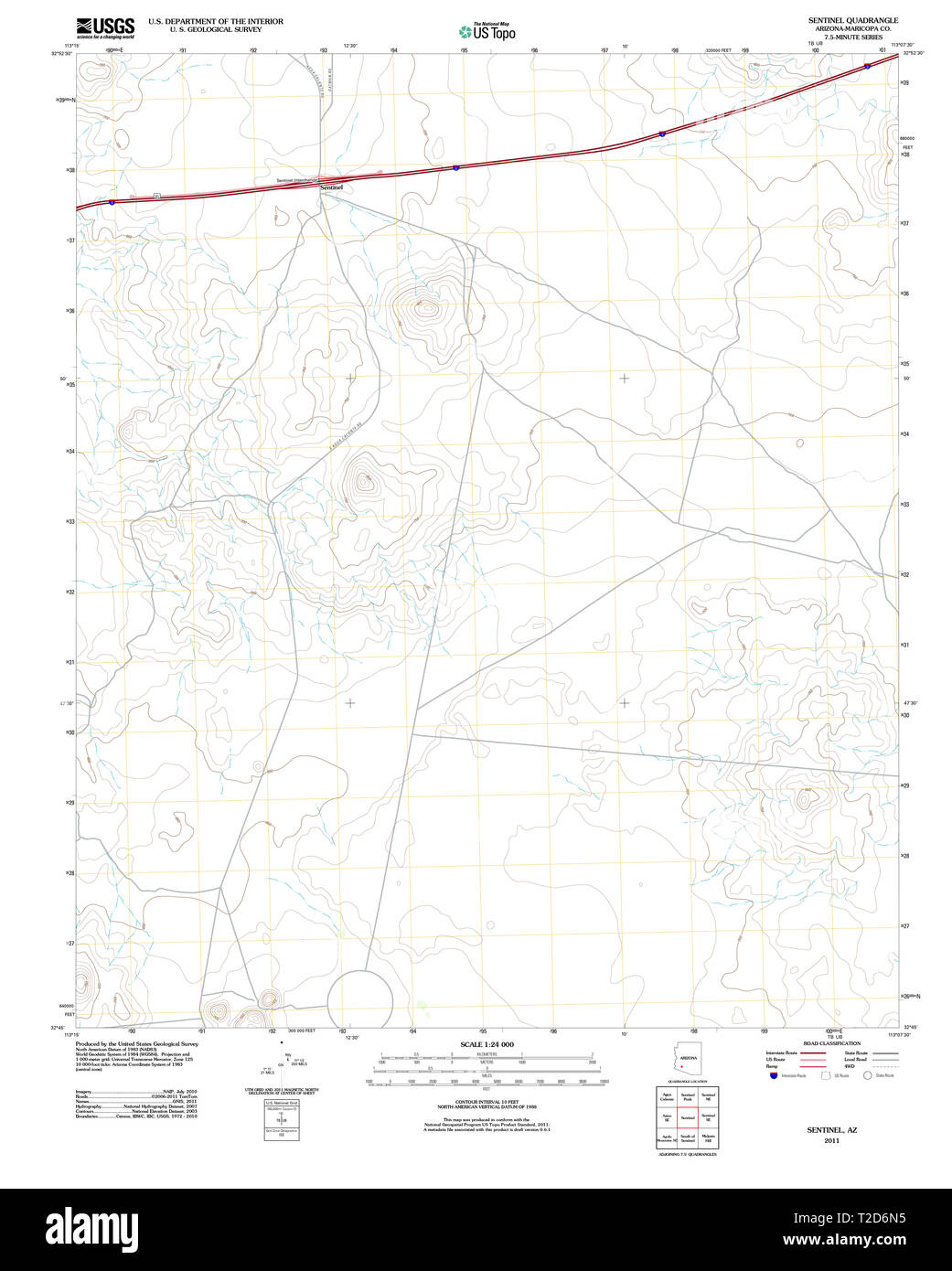 Sentinel arizona map hi-res stock photography and images - Alamy