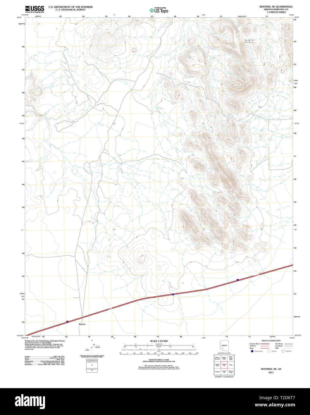 Sentinel arizona map hi-res stock photography and images - Alamy