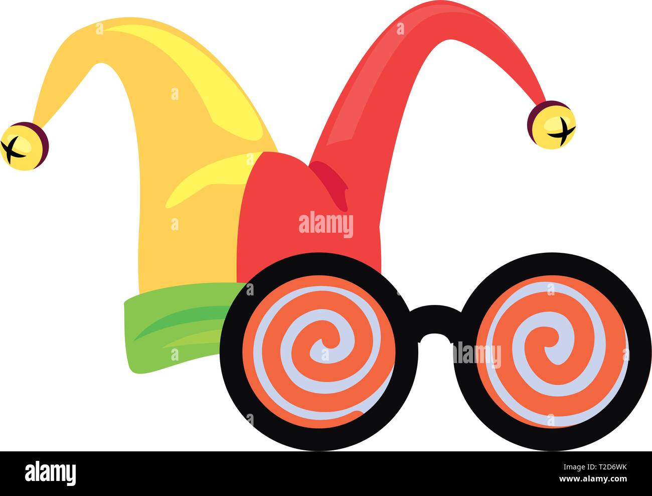 hat glasses crazy april fools day vector illustration Stock Vector ...