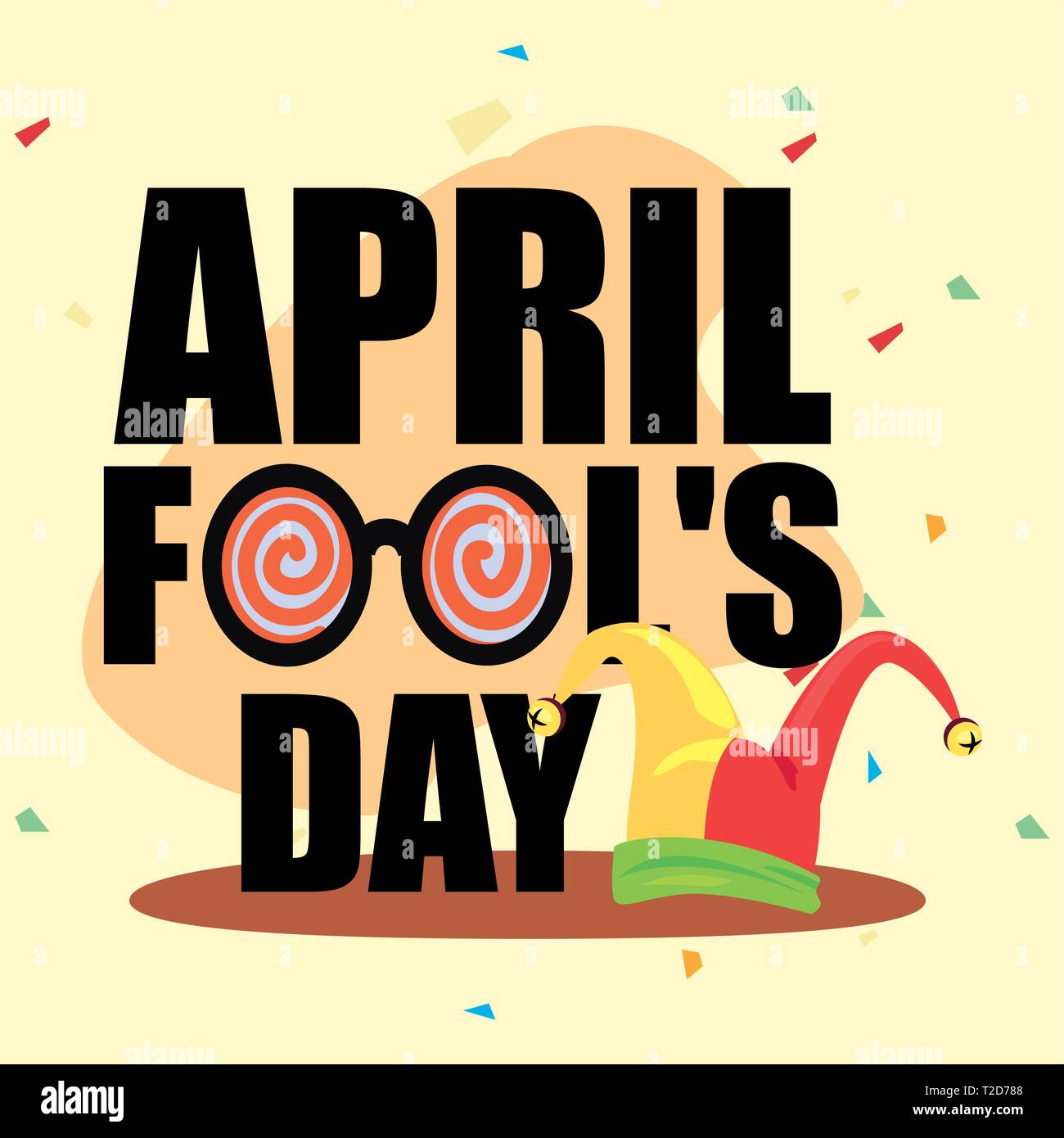april fools day lettering celebration vector illustration Stock Vector ...