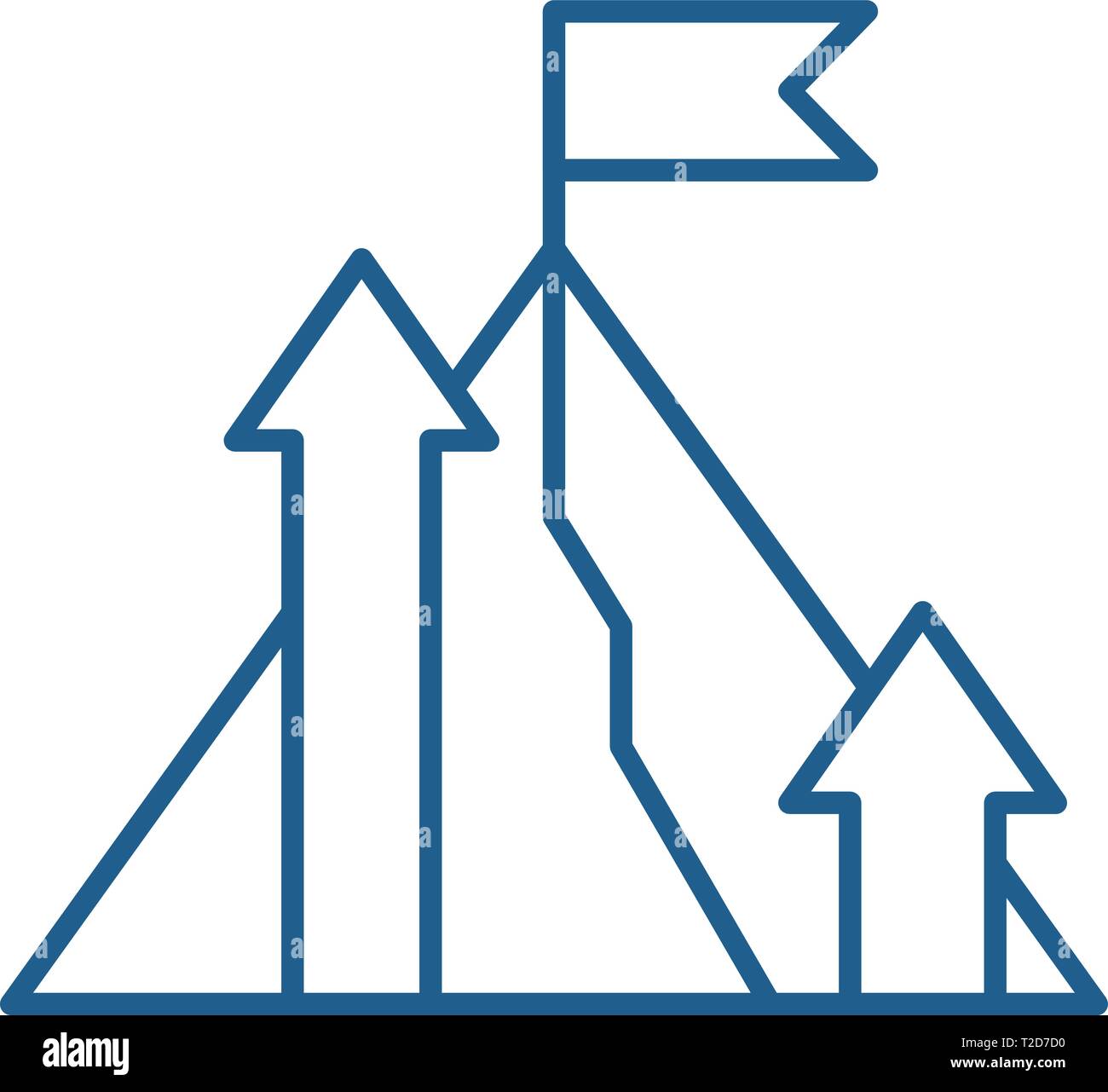 Motivation line icon concept. Motivation flat vector symbol, sign ...