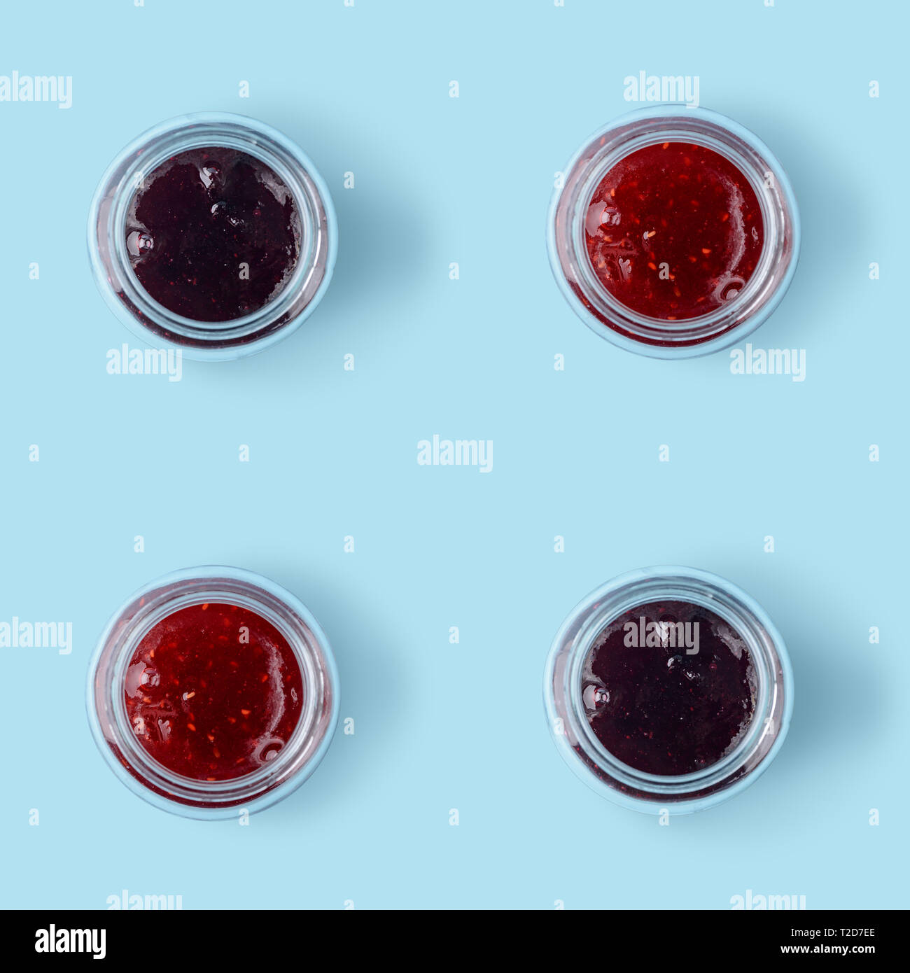 Blueberry and raspberry jam Stock Photo - Alamy
