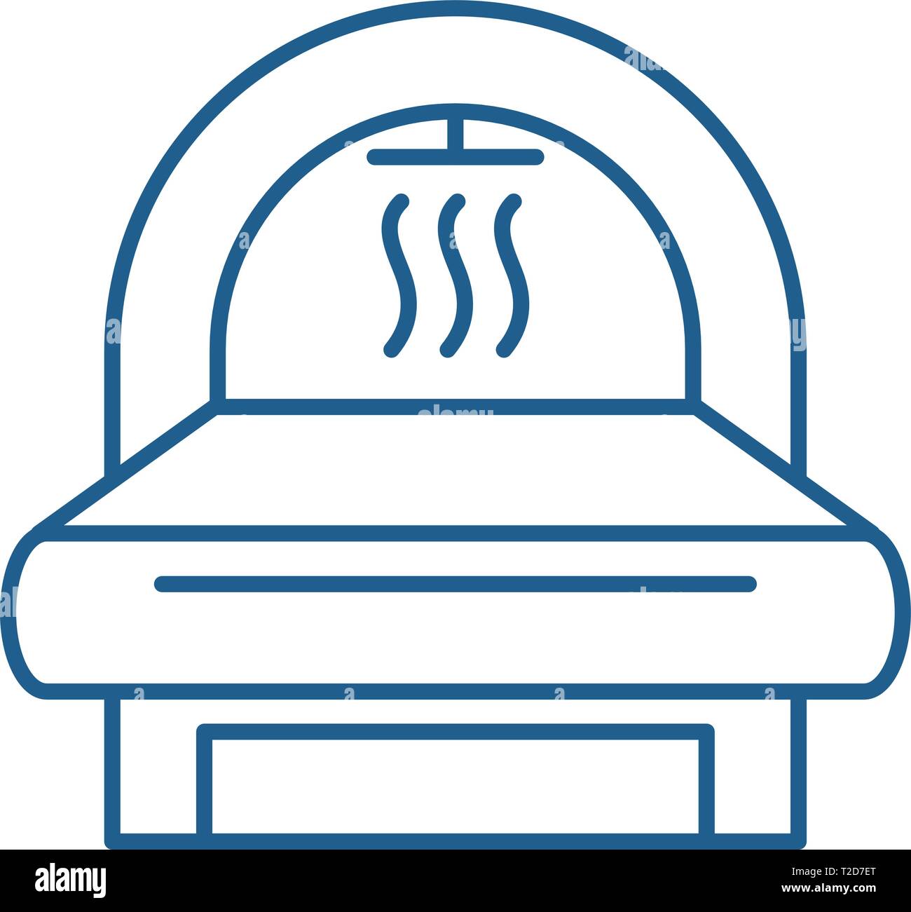 Mri line icon concept. Mri flat vector symbol, sign, outline ...
