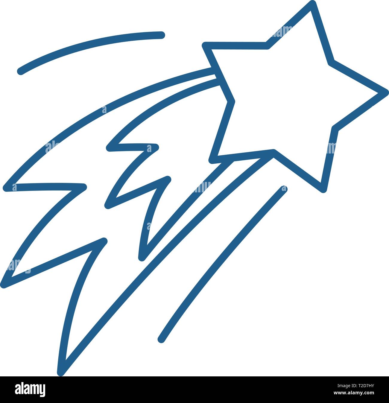 New years salute line icon concept. New years salute flat vector symbol ...