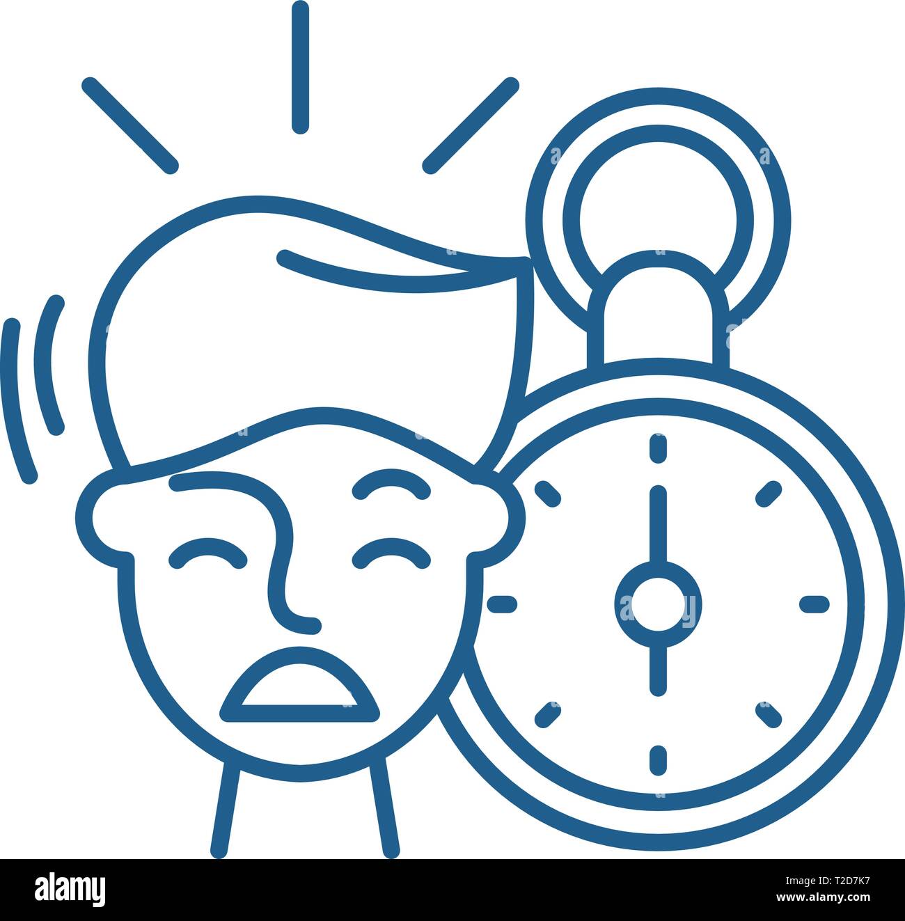 No time line icon concept. No time flat vector symbol, sign, outline ...
