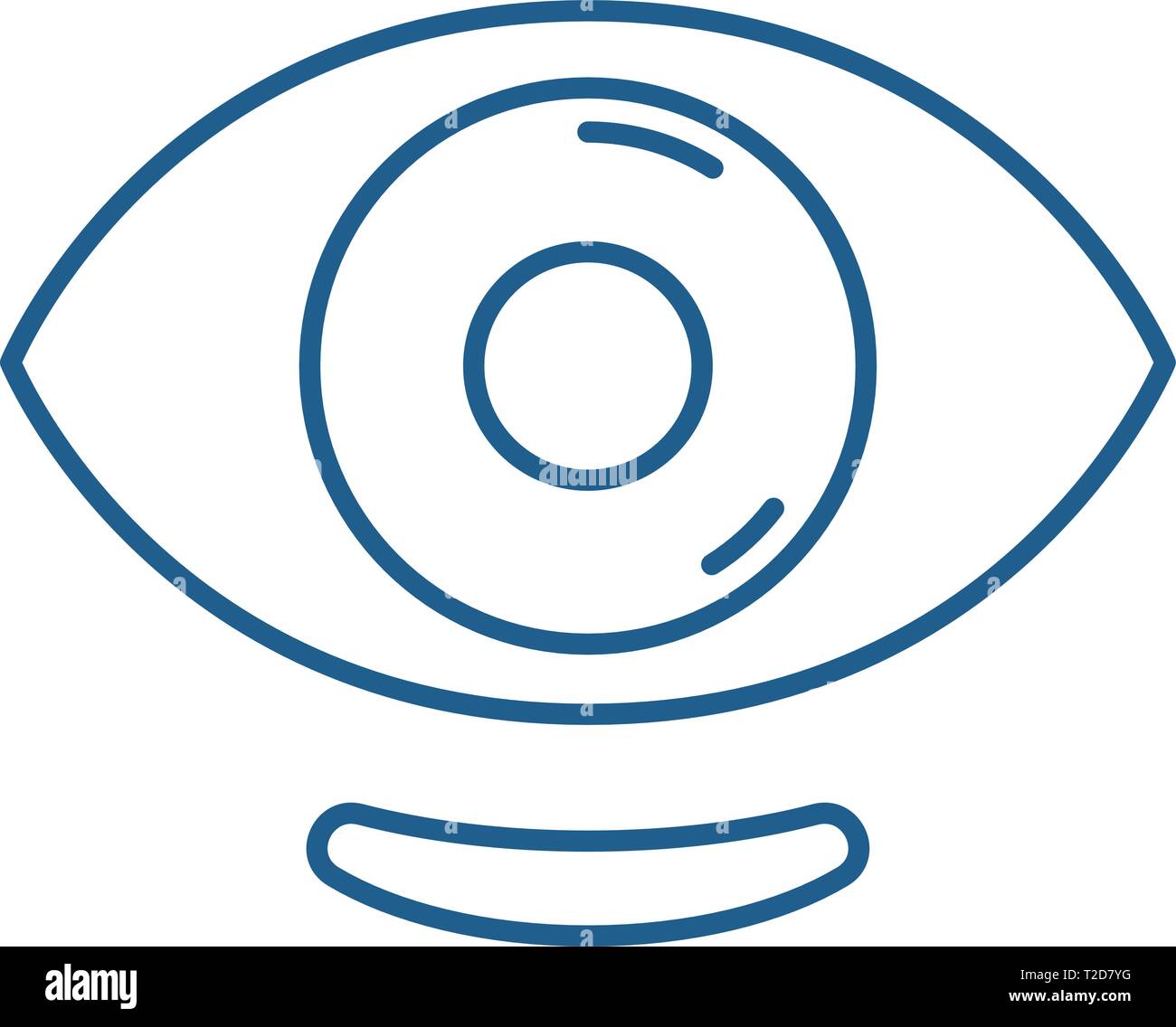 Ophthalmic lenses line icon concept. Ophthalmic lenses flat vector ...