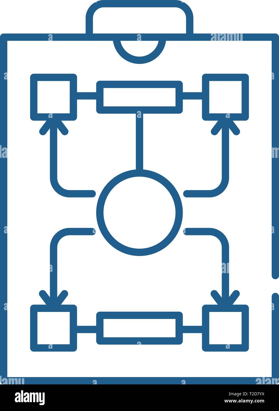 Organizational structure line icon concept. Organizational structure ...