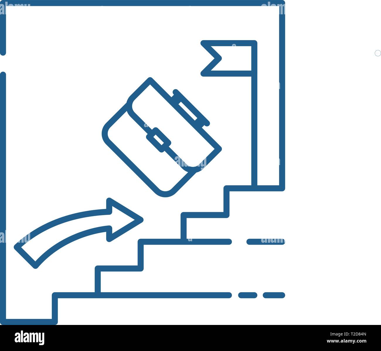 Passive investing line icon concept. Passive investing flat vector ...
