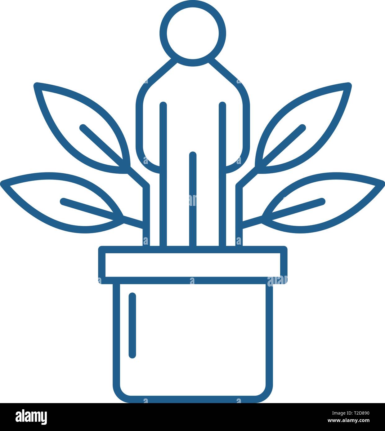 Personal development line icon concept. Personal development flat ...