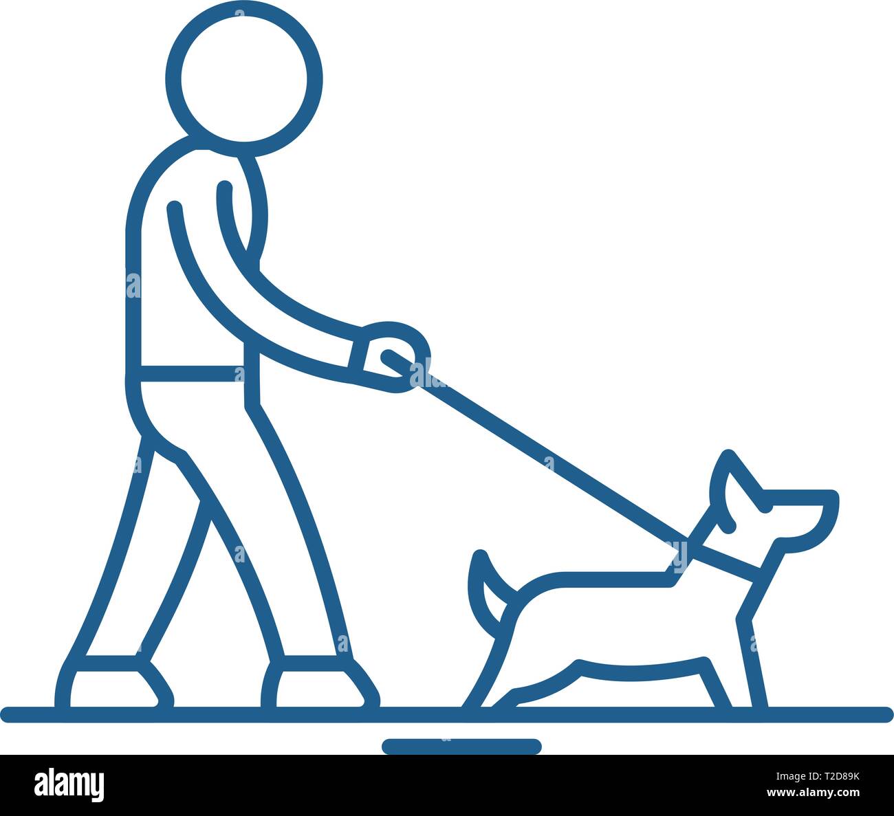 Pet care line icon concept. Pet care flat vector symbol, sign, outline ...