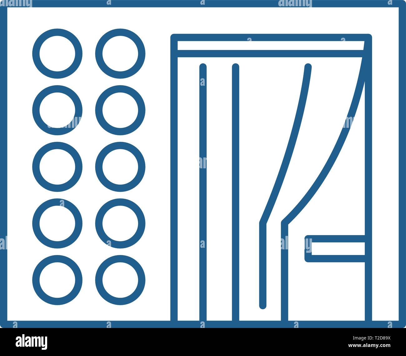 Photo booth line icon concept. Photo booth flat vector symbol, sign ...