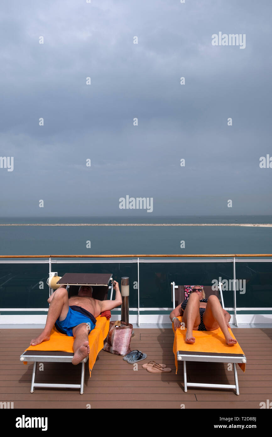 Sun loungers cruise ship hi-res stock photography and images - Alamy