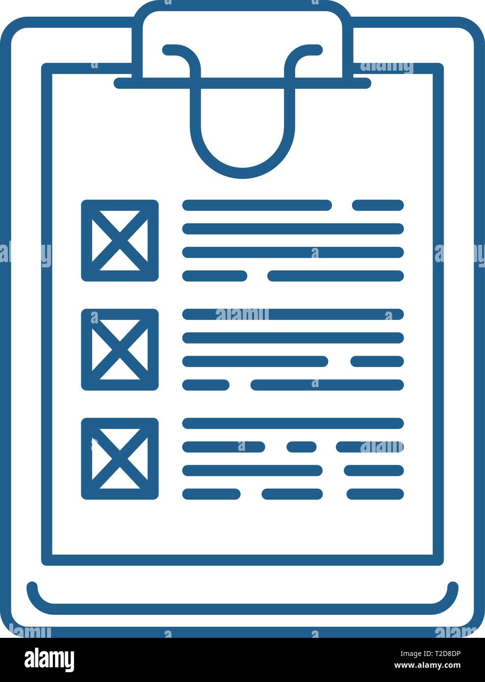 Poll line icon concept. Poll flat vector symbol, sign, outline ...
