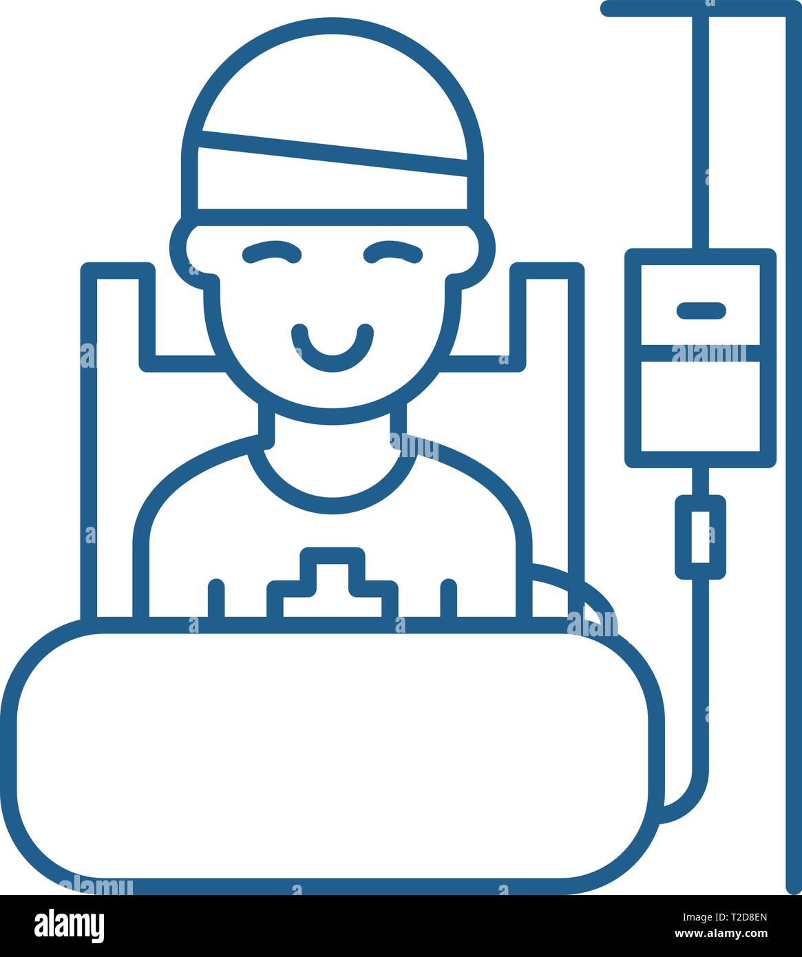 Postoperative period line icon concept. Postoperative period flat ...