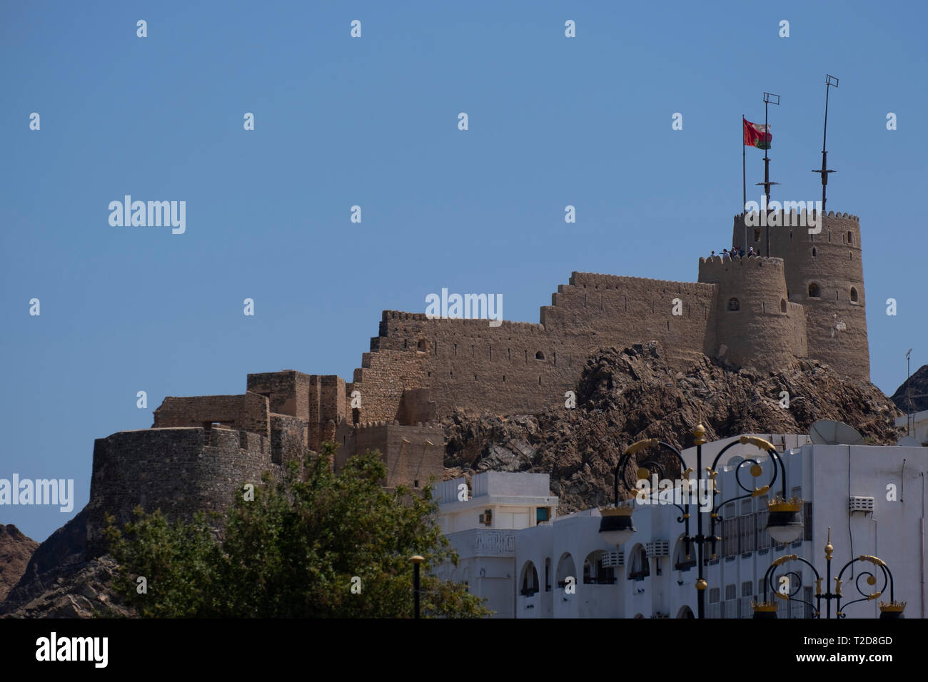 Mutrah fort in Muscat, Oman Stock Photo - Alamy