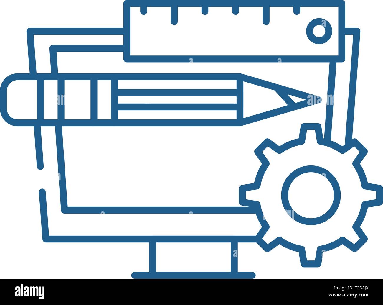 Product management line icon concept. Product management flat vector ... Product management line icon concept. Product management flat vector ...