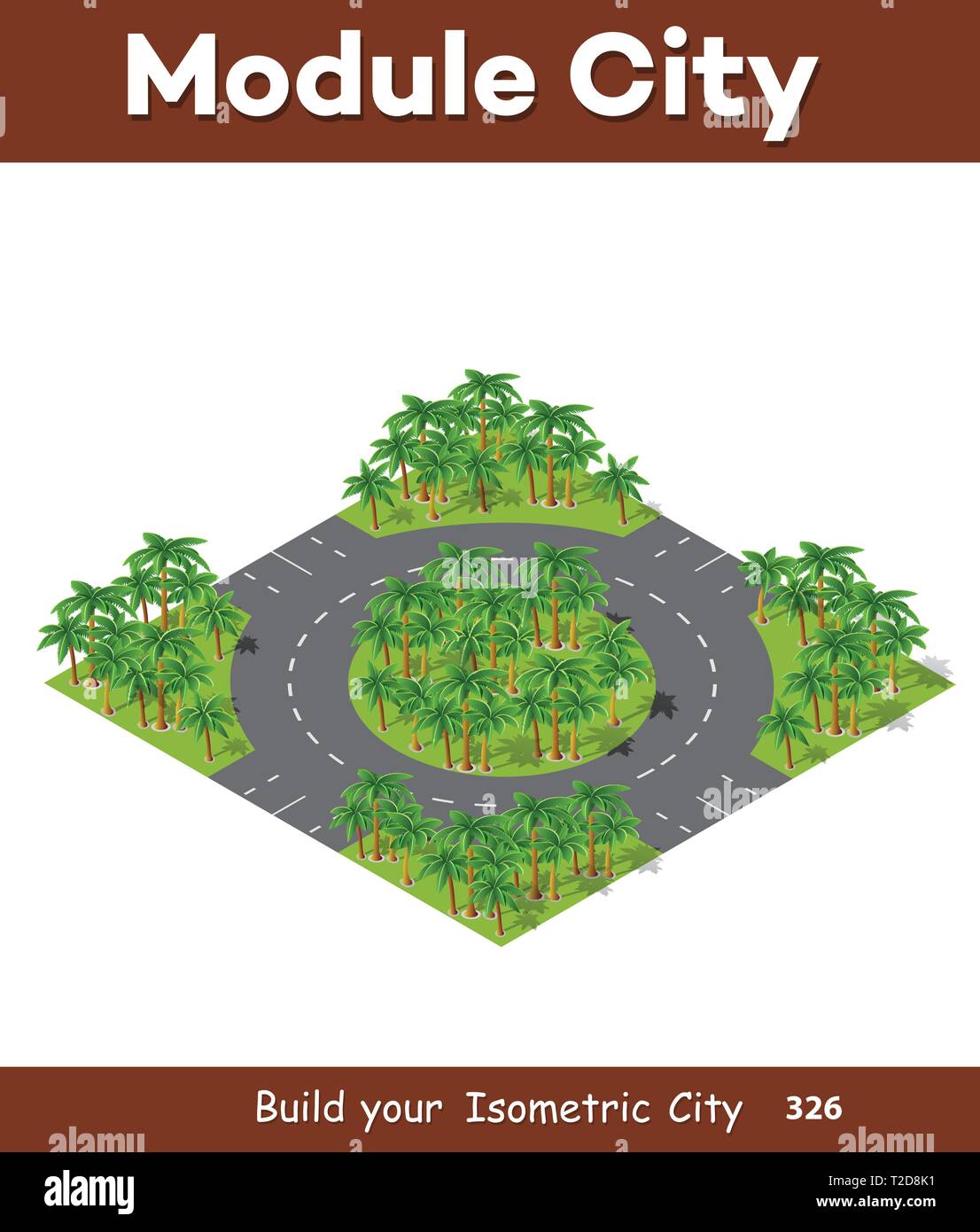 Isometric 3d Trees Forest Nature Elements Background For Landscape ...