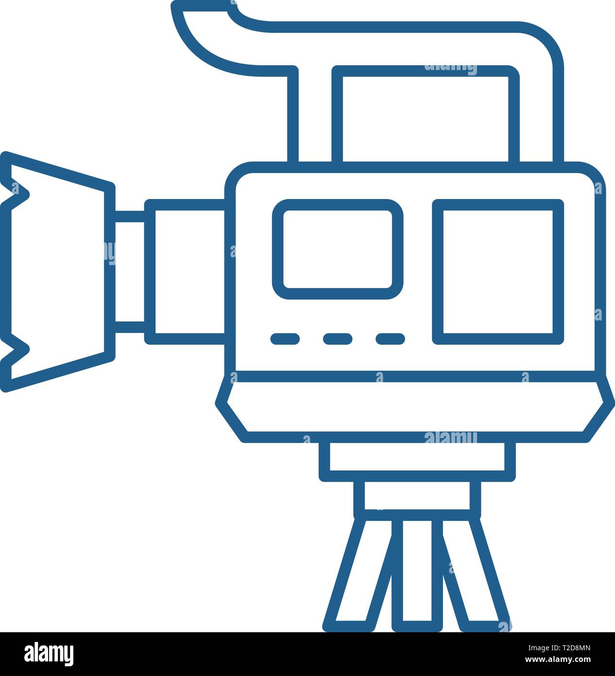 Professional video camera line icon concept. Professional video camera ...