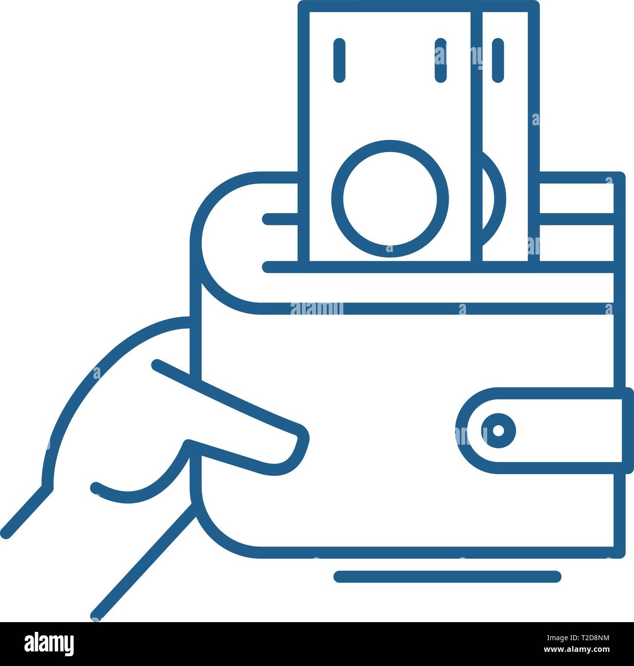 Profitable business line icon concept. Profitable business flat vector ...
